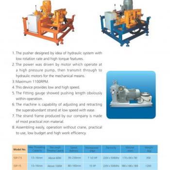 Hydraulic Mechanical Steel Strand Pusher
